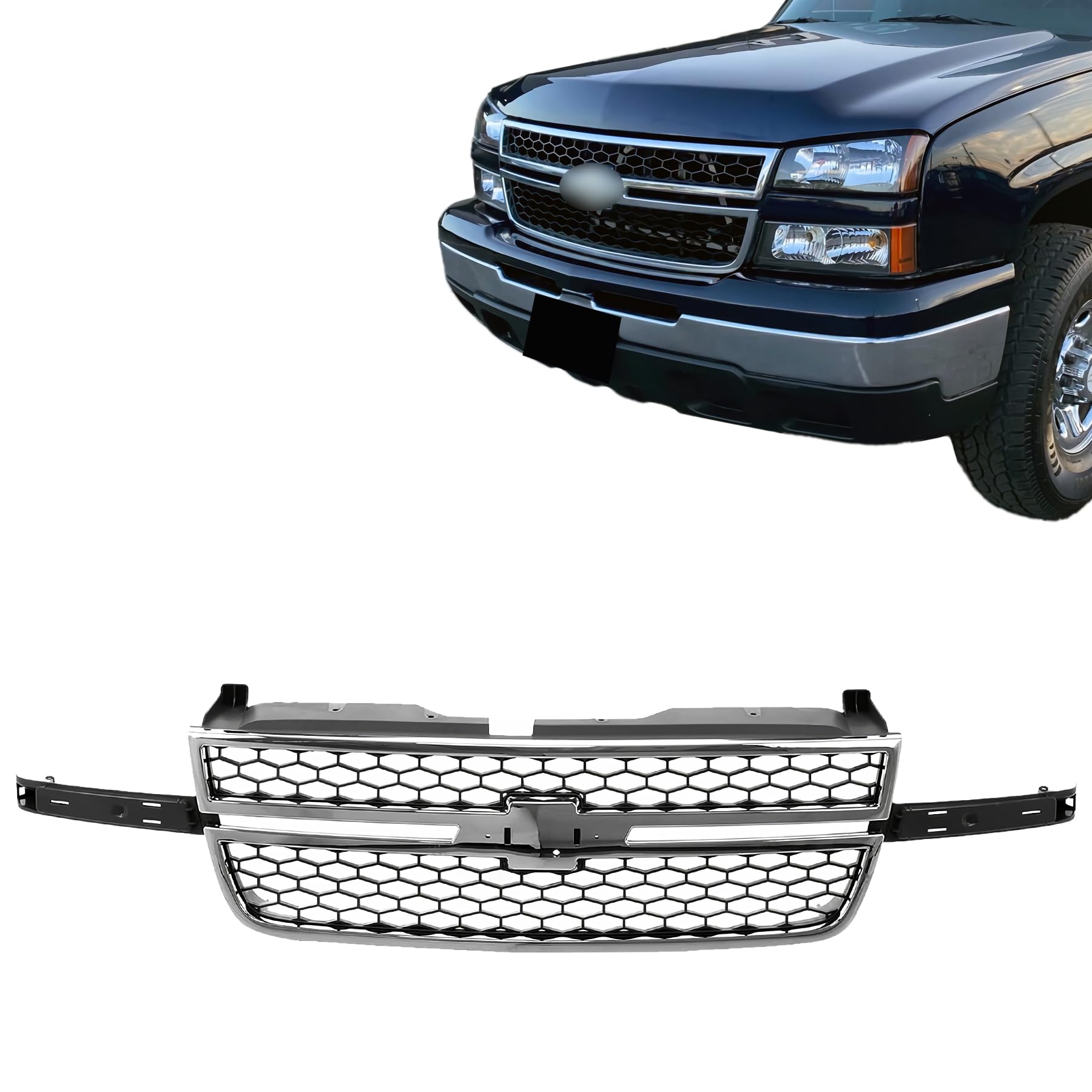 2003 - 2007 Chevrolet Silverado Chrome grille GM1200546 – Tork Parts